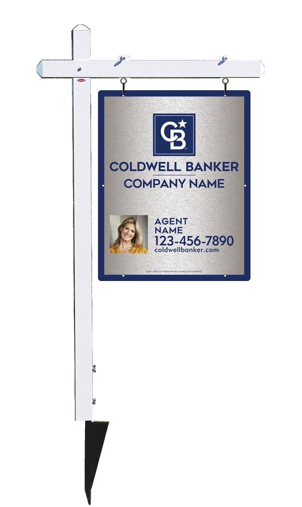 Coldwell Banker Sign Post And Agent Photo Sign Panel Unit, 30"H X 24"W ...