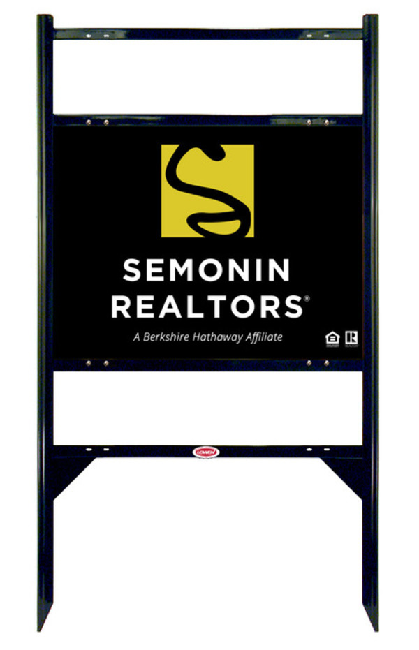 Semonin Realtors real estate angle iron frame for 2 rider inserts and ...