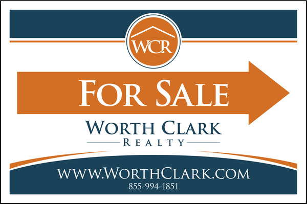 Worth Clark Realty Directional For Sale Sign Panel, 12"h x 18"w, 4mm ...